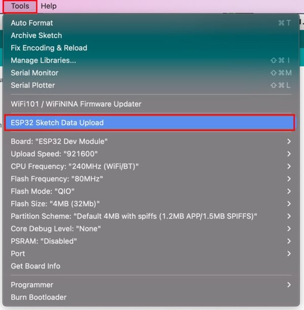 Cài đặt ESP32 Filesystem Uploader trong Arduino IDE, sử dụng SPIFFS - IoT Zone