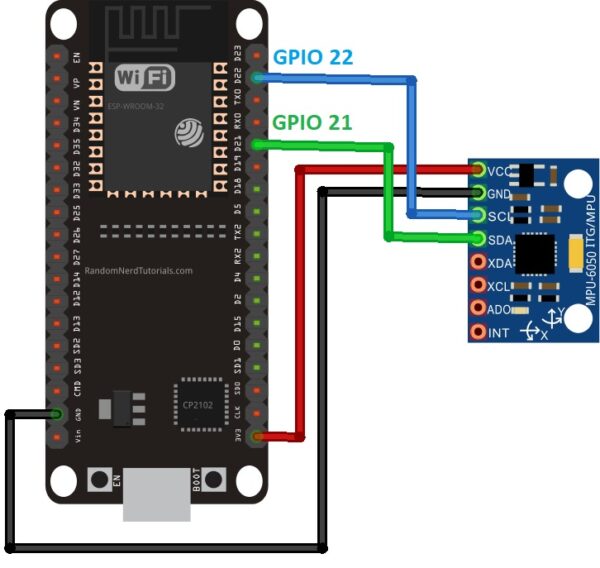 Ví dụ cách dùng ESP32 MPU6050 trên Arduino IDE - IoT Zone